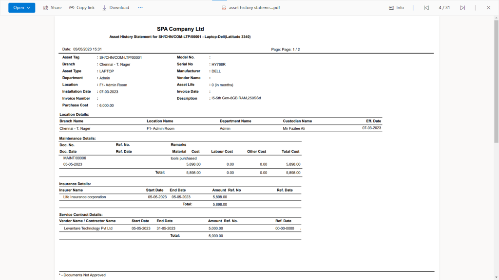 Fixed Asset Depreciation software in IndiaLevantare Technology Pvt Ltd